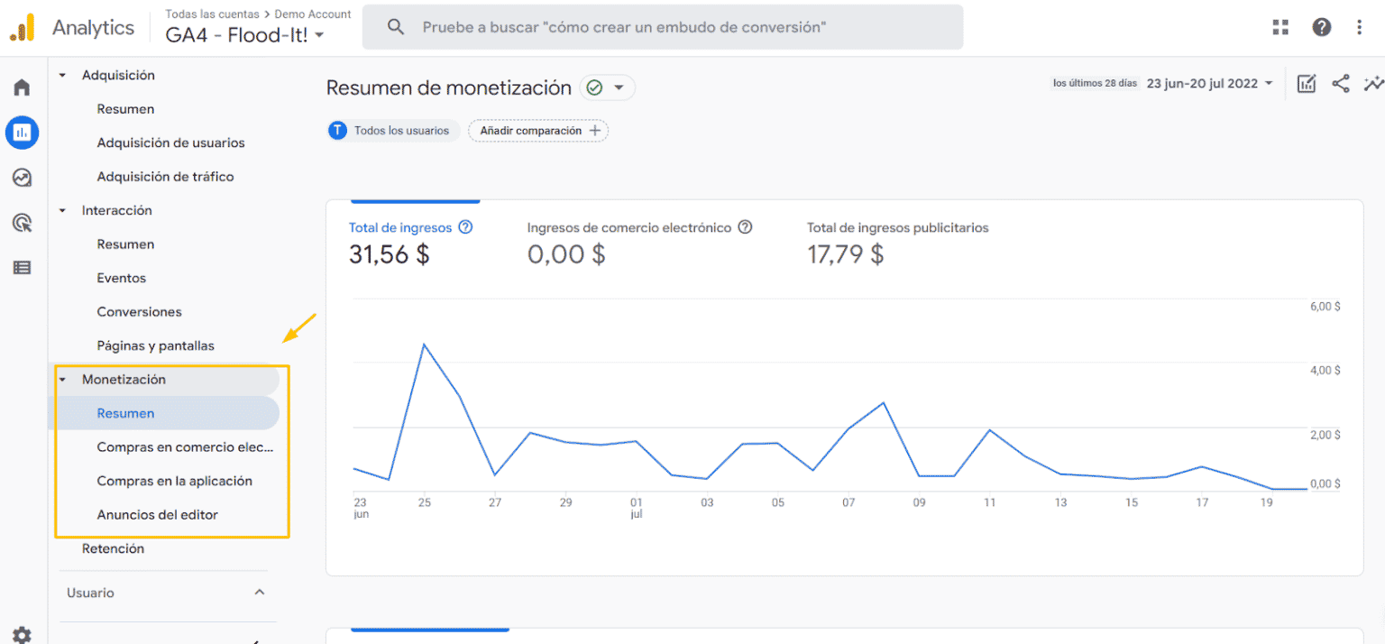Introducción a la interfaz de Google Analytics 4 (GA4) - Profile Software Services