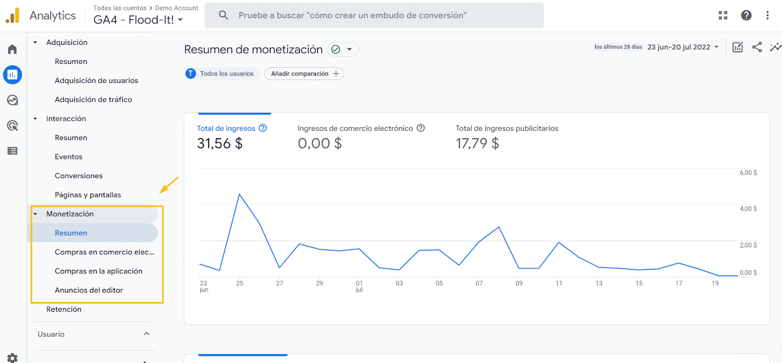 Introducción a la interfaz de Google Analytics 4 (GA4) - Profile ...