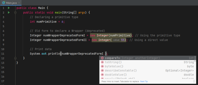 Clases wrapper envoltorio en Java