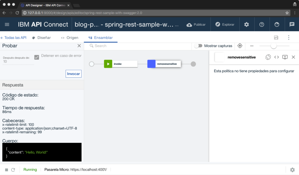 Introducción a IBM API Connect Microgateway Framework